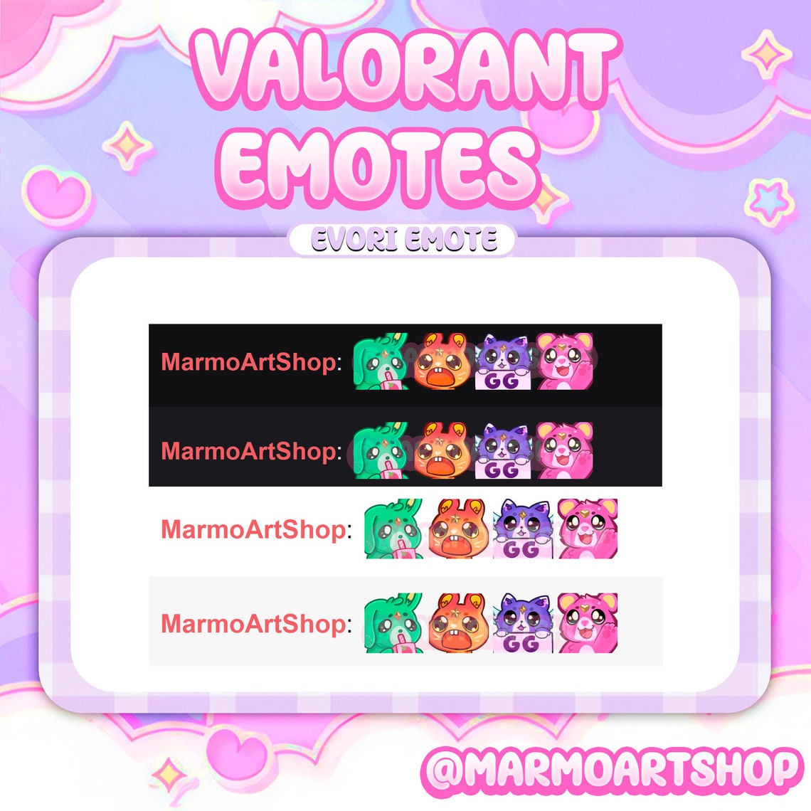 VALORANT EVORI EMOTES for Twitch, Youtube and Discord Alerts Twitch ...