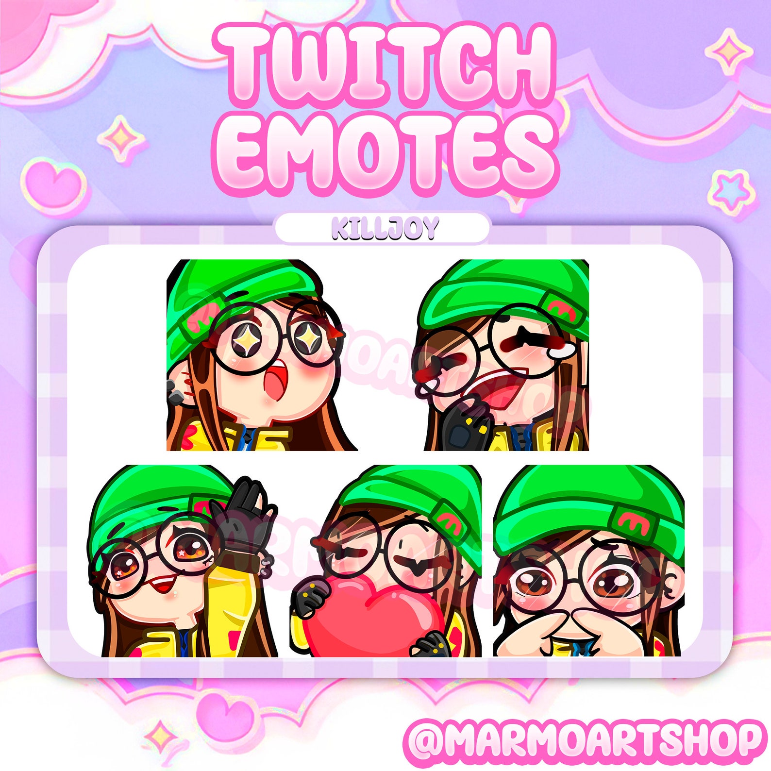 VALORANT KILLJOY EMOTES for Twitch, Youtube and Discord Alerts Twitch ...