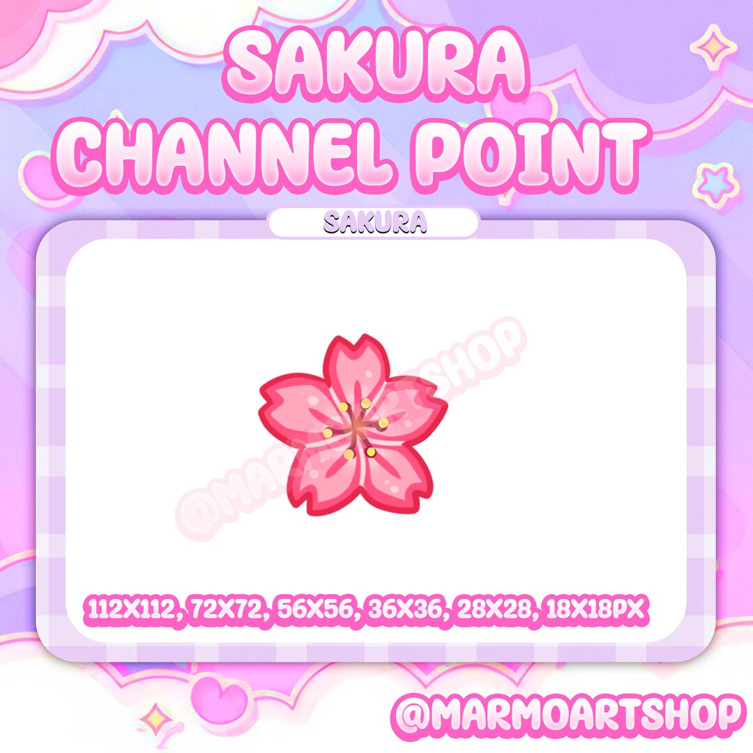 SAKURA CHANNEL POINTS | Twitch Badges for Streamer | Cute Chibi Anime ...