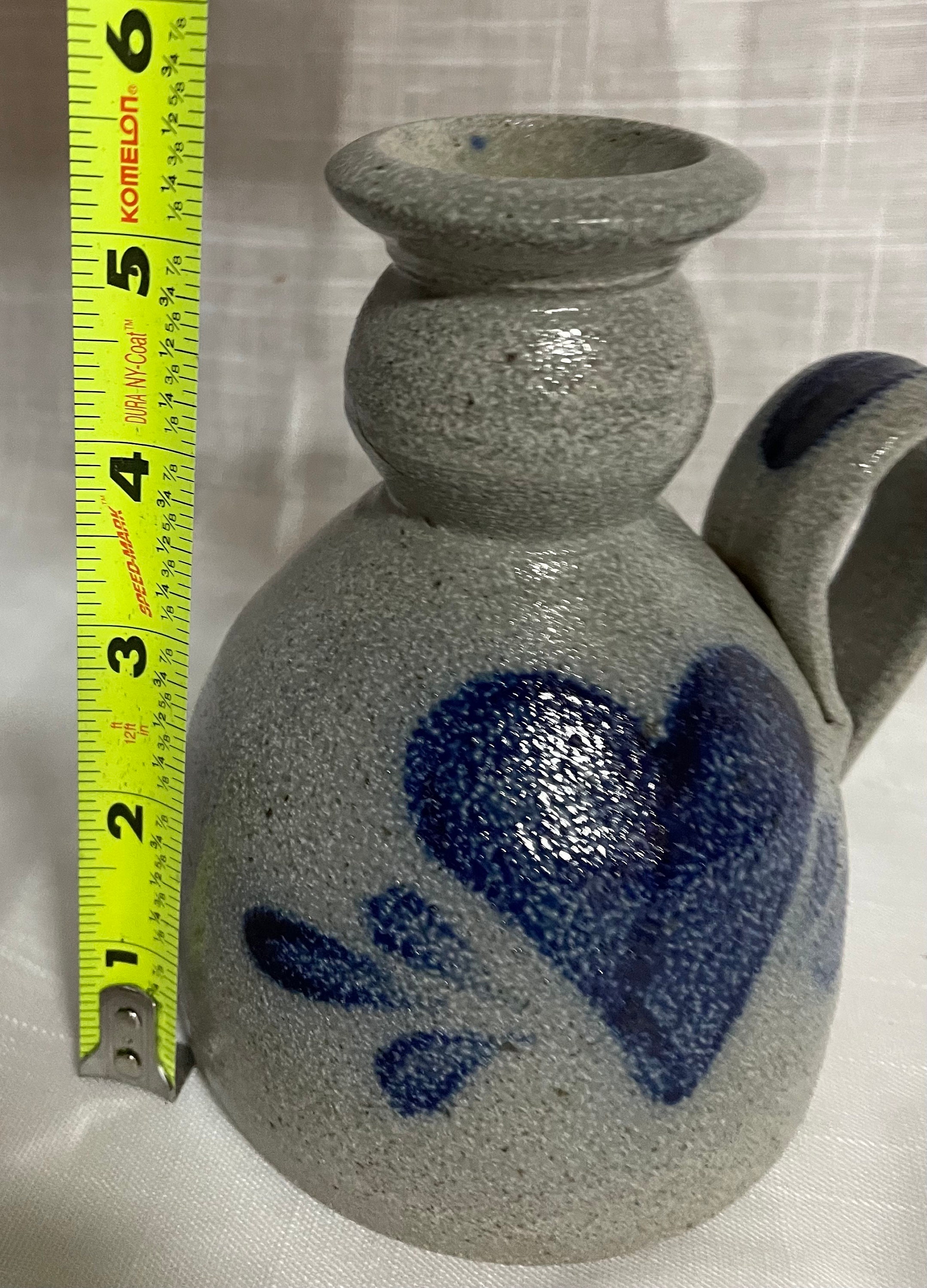 Vintage 1987 Rowe Pottery Works Stoneware Salt-glazed Candle Holder ...