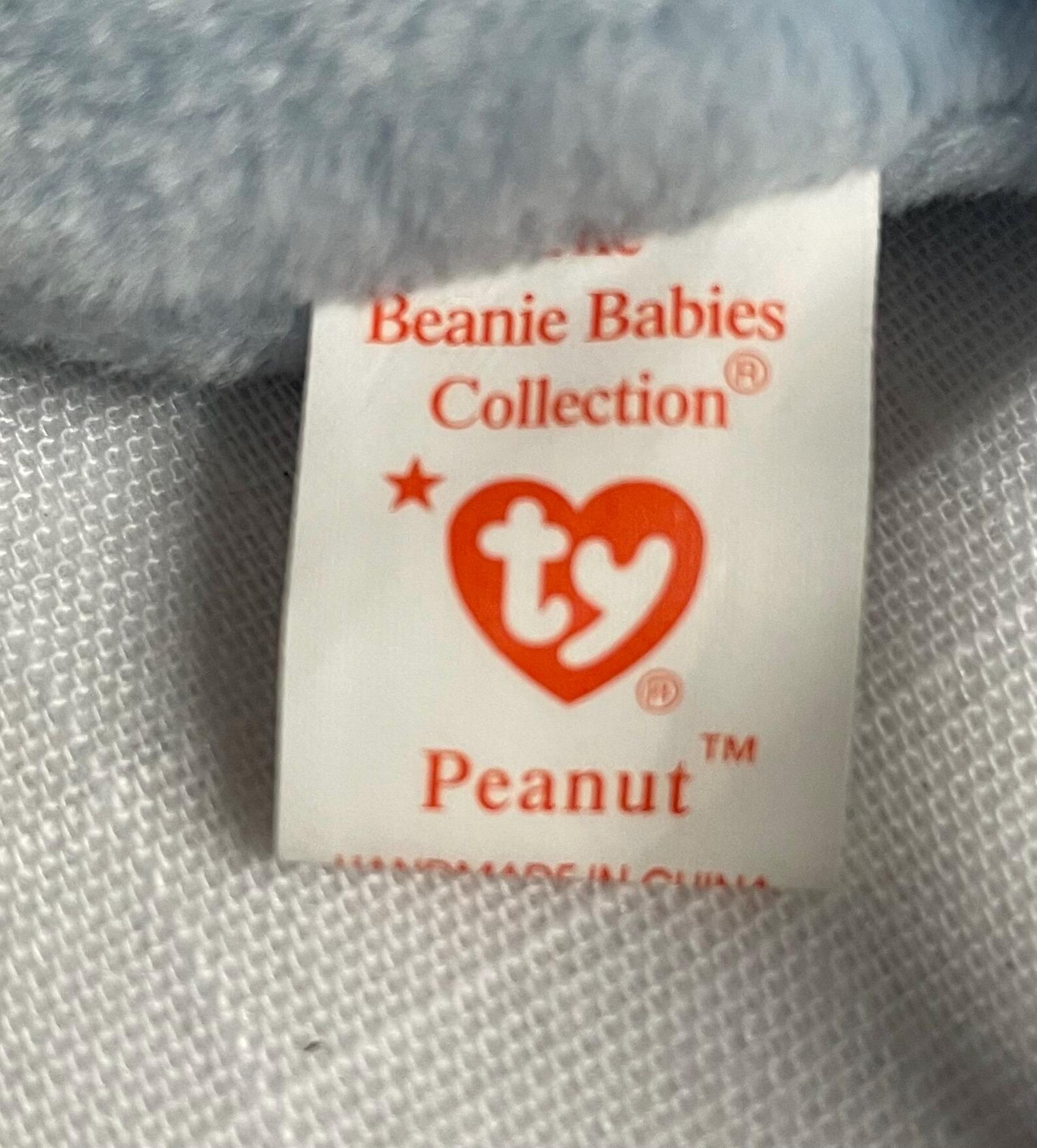 Rare 1995 Peanut the Elephant Beanie Baby. Mint Condition. PE Filling ...