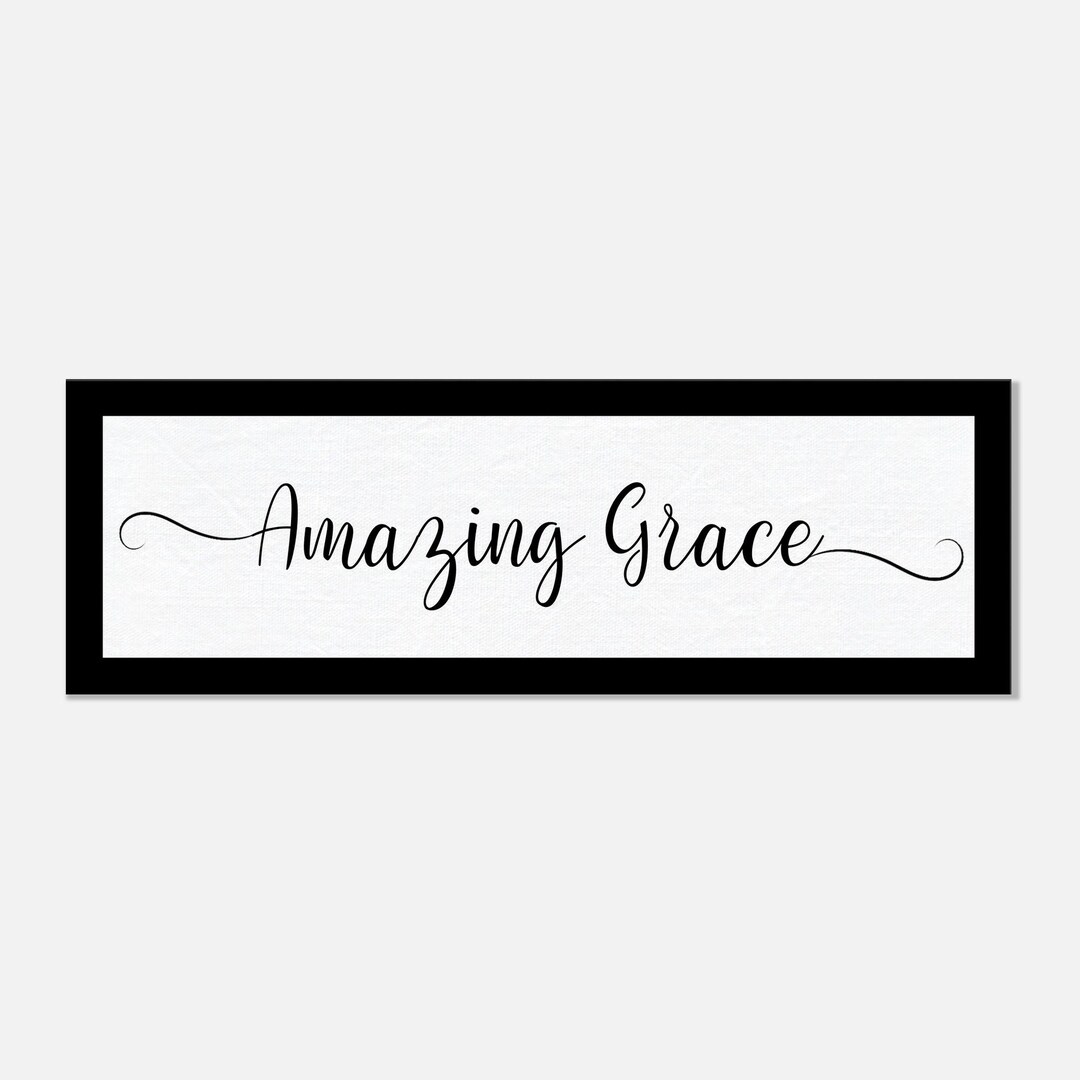 Amazing Grace Canvas Print-b | Farmhouse Sign | Wall Decor - Etsy