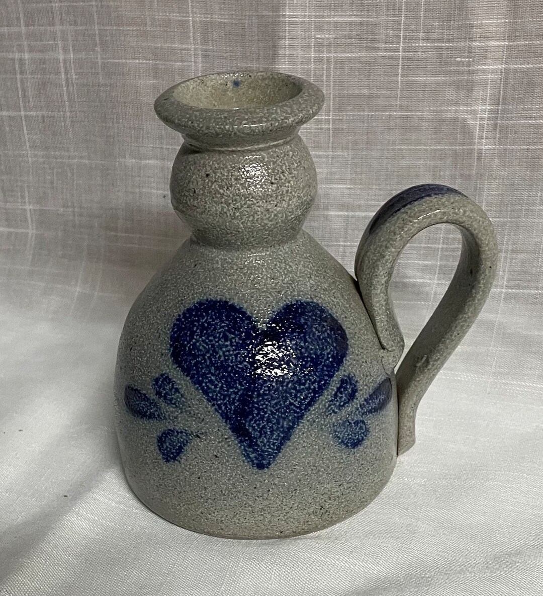 Vintage 1987 Rowe Pottery Works Stoneware Salt-glazed Candle Holder ...