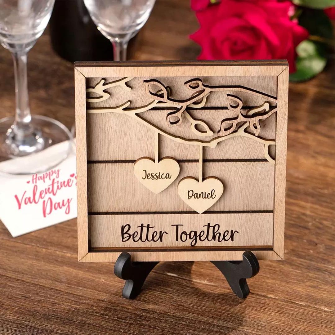 Personalized Wooden 3d Couple's Sign Anniversary Gift Wedding Gift ...