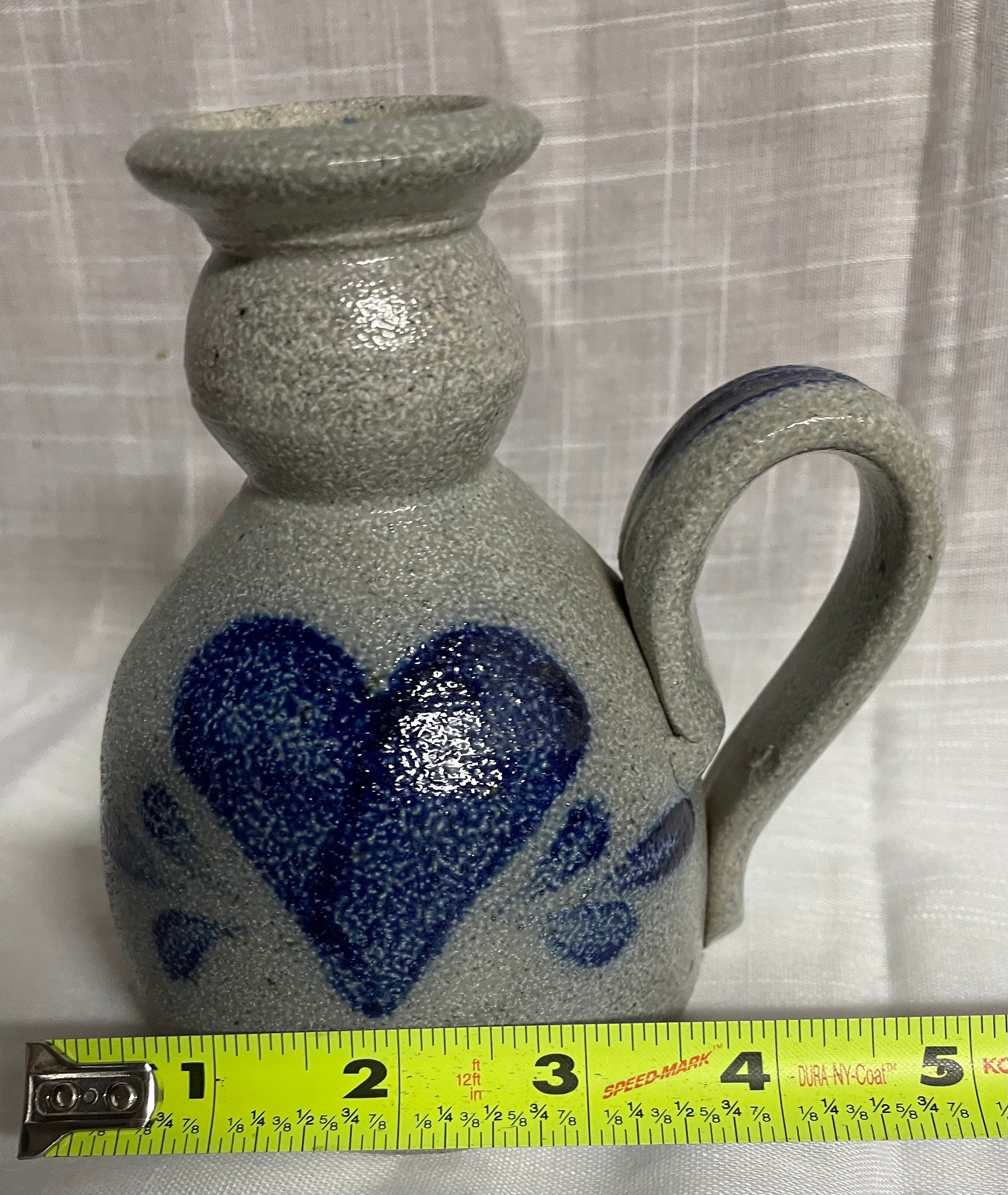 Vintage 1987 Rowe Pottery Works Stoneware Salt-glazed Candle Holder ...