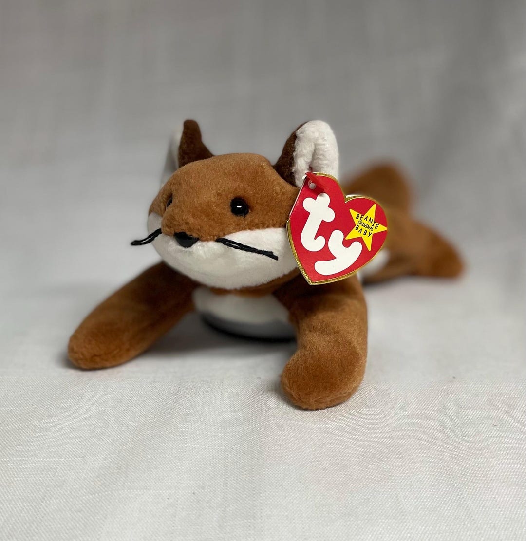 Rare 1996 Sly the Fox Beanie Baby. PVC Filling. - Etsy