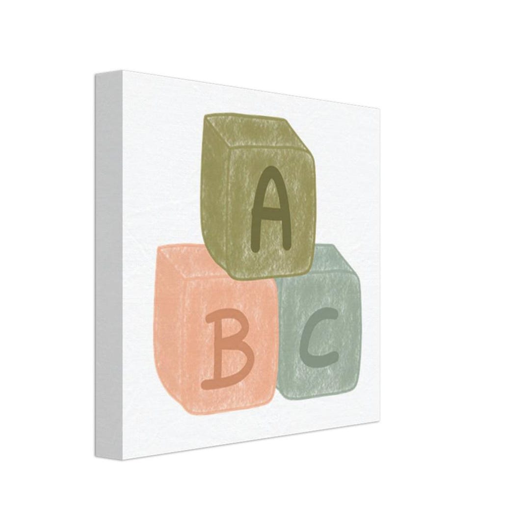 ABC Collection Blocks Canvas Print 20x20 Cm / 8x8″ - Etsy
