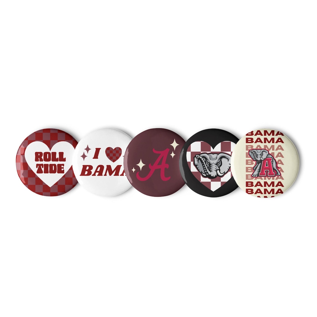 Set of 5 University of Alabama Pins - Etsy