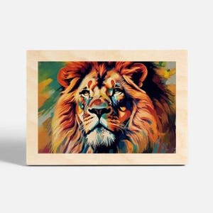 Lion, Colorful, Digital Download, Wall Art, AI Generated - Etsy