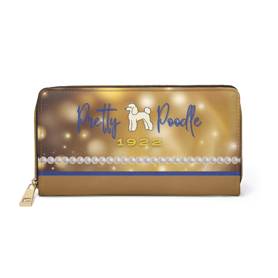 Pretty Poodle 1922 Faux Leather Zipper Wallet, SIGMA GAMMA RHO Wallet ...