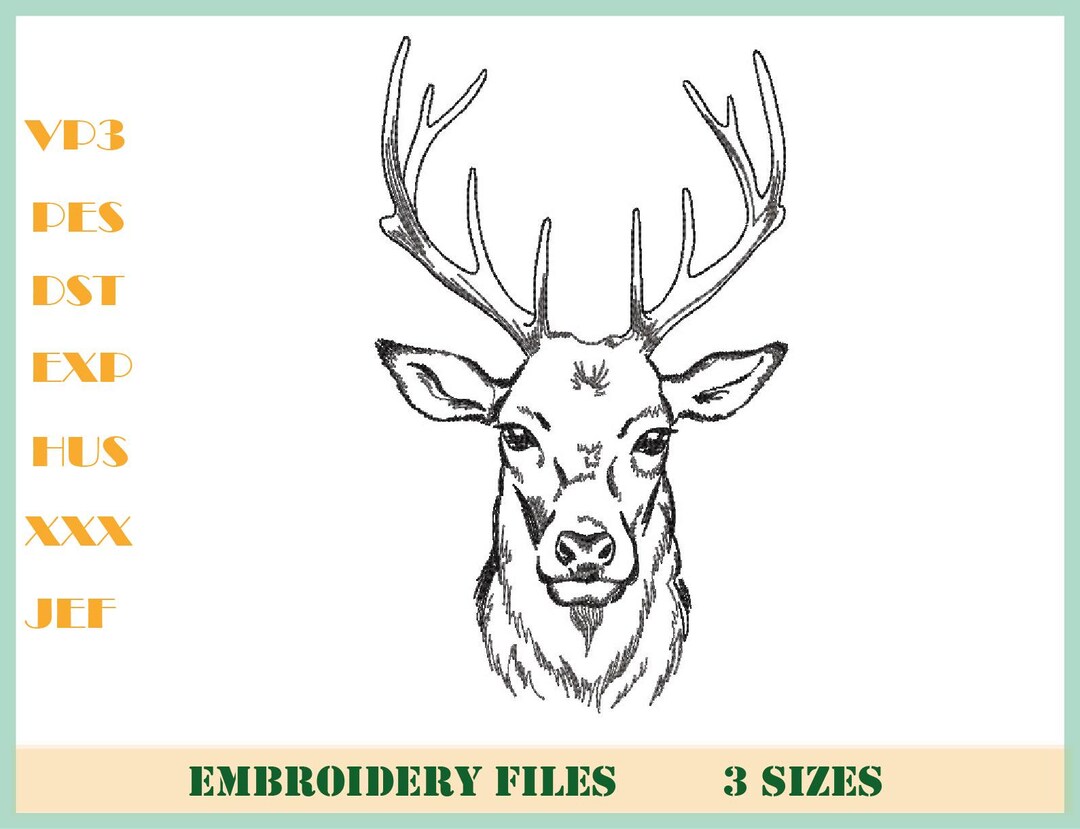 Deer Machine Embroidery Designs, Animals Embroidery, Embroidery Design ...