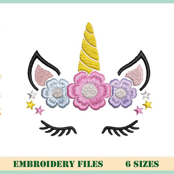 Unicorn Embroidery - Etsy