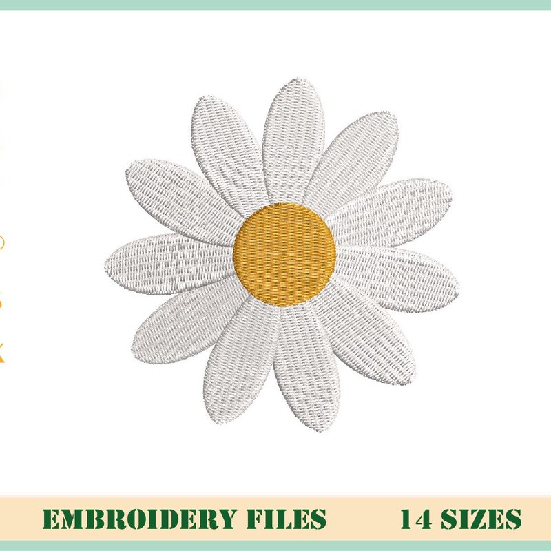 Daisy Embroidery - Etsy