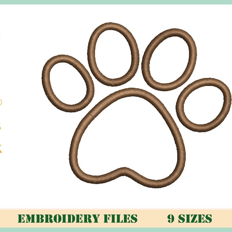 Paw Print Applique - Etsy