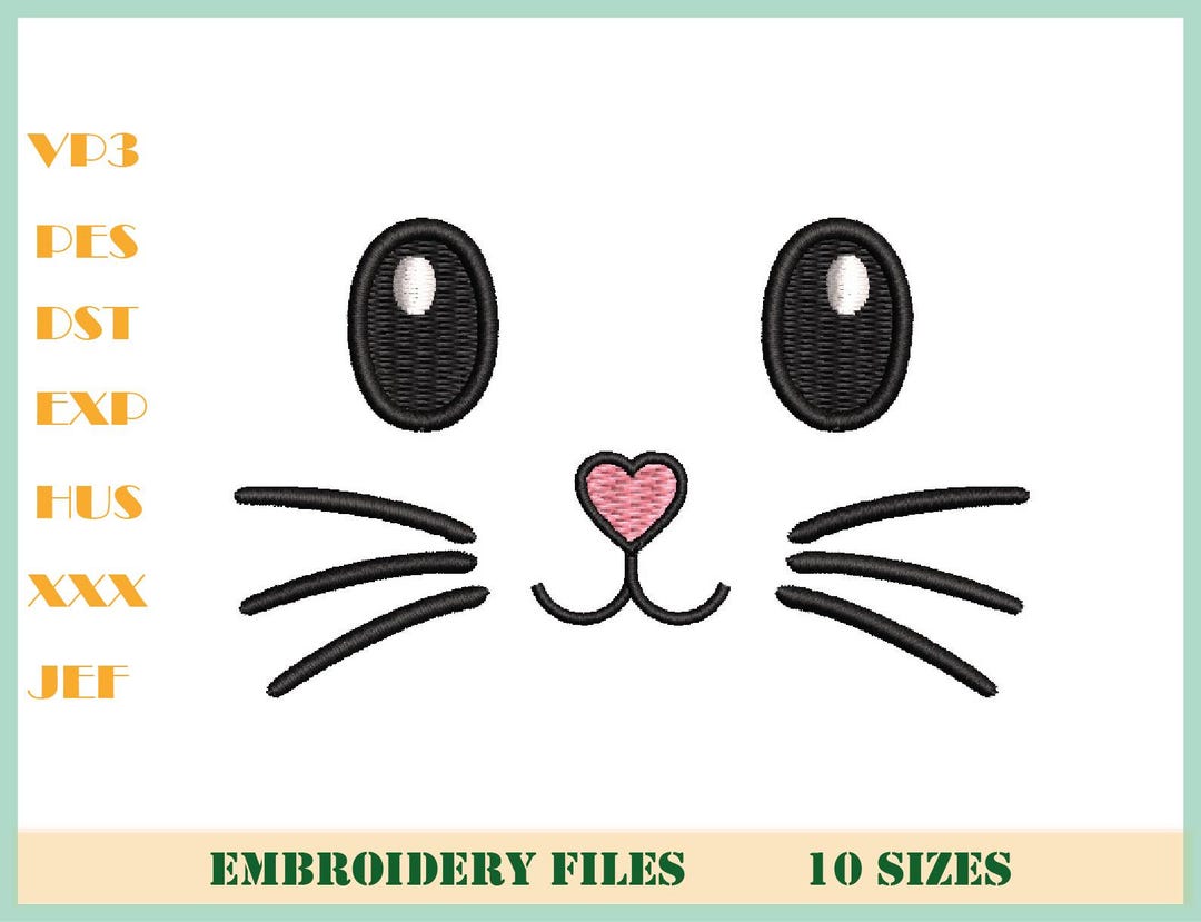 Bunny Face Embroidery, Easter Embroidery Face, Embroidery Rabbit ...