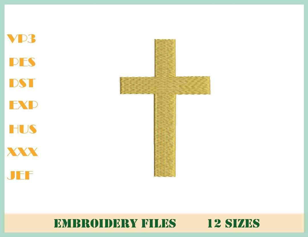 Cross Embroidery Design. Cross Fill Stitch. Cross Design. Easter Cross ...