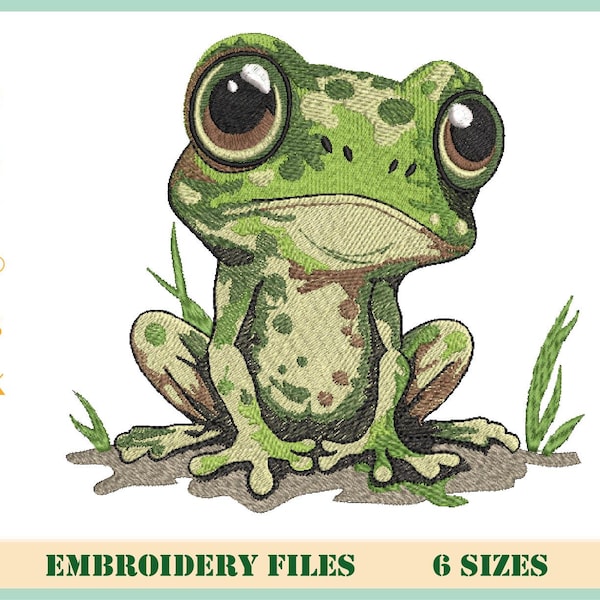 Frog Embroidery Designs - Etsy