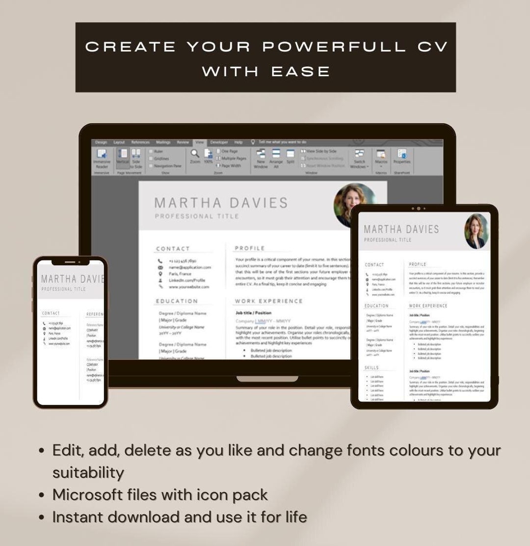 CV Template Bundle - Etsy UK