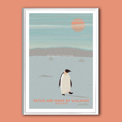 Penguin Quote Inspirational Print in Various Sizes - Etsy