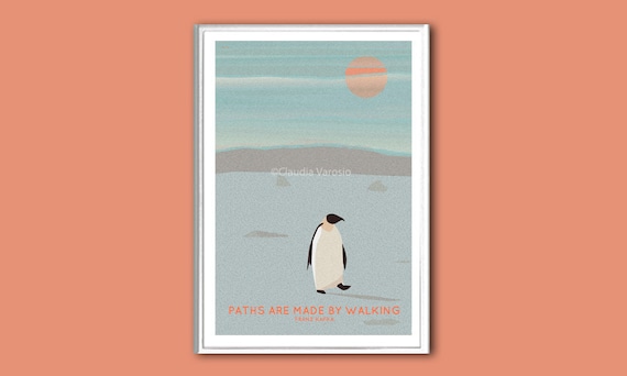 Penguin Quote Inspirational Print in Various Sizes | Etsy UK