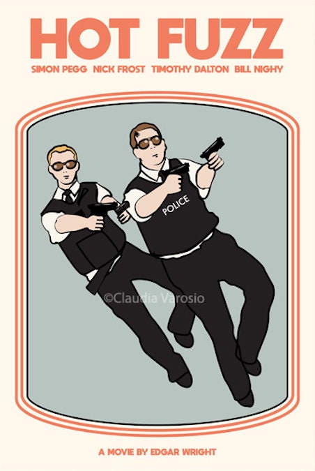 Hot Fuzz Cornetto Trilogy Movie Poster Retro Print in Various Sizes - Etsy