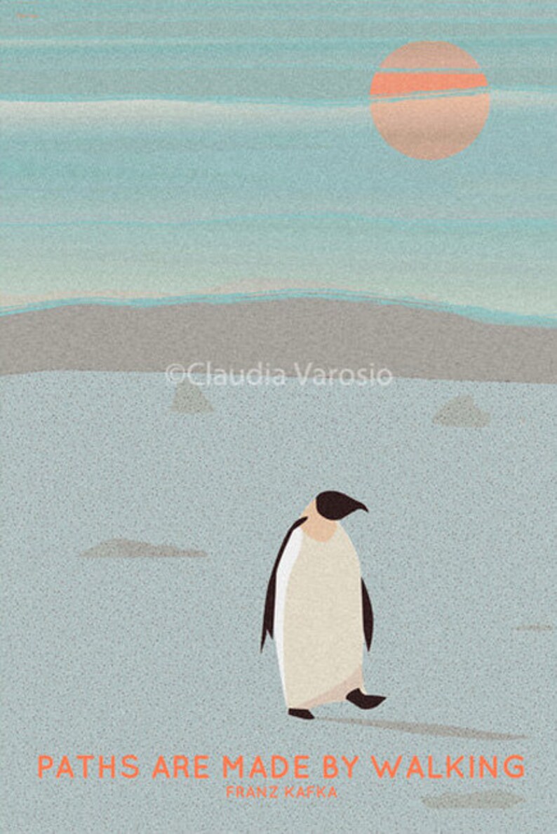 Penguin Quote Inspirational Print in Various Sizes - Etsy UK