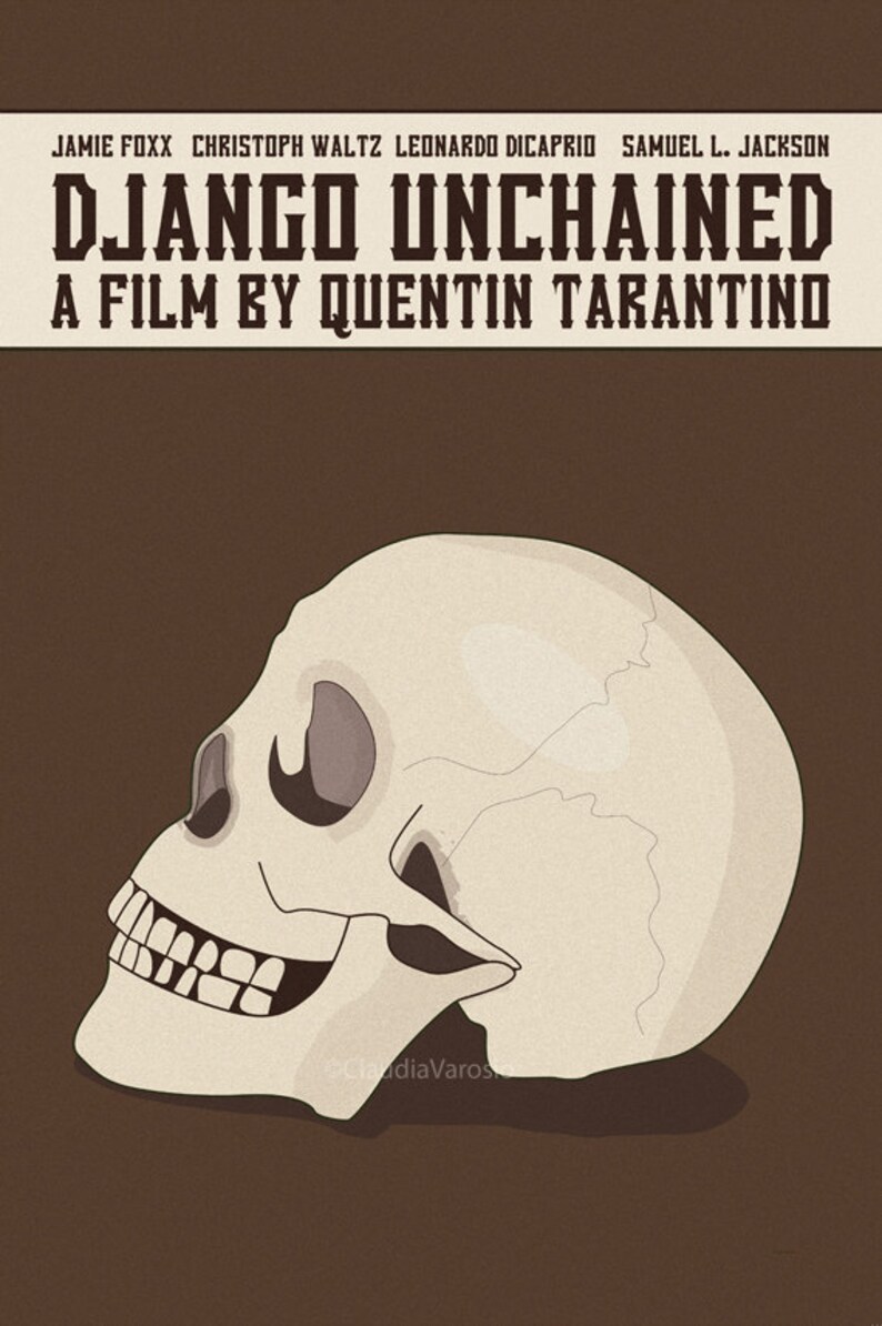Movie Poster Django Unchained Retro Print in Various Sizes - Etsy