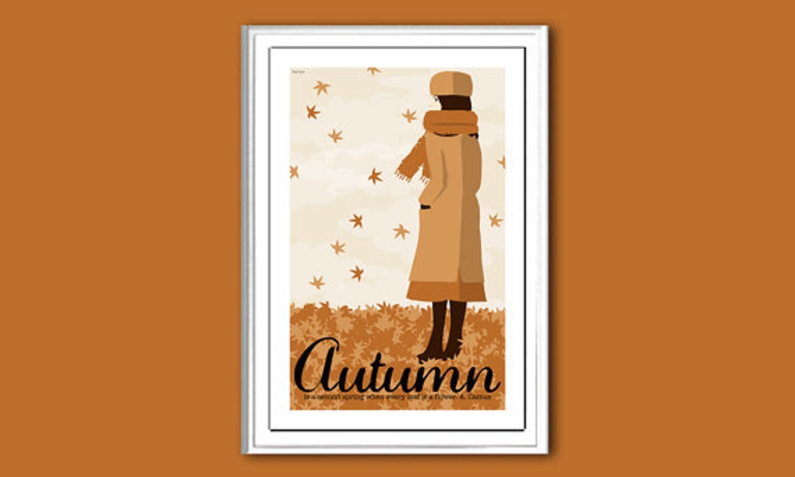 Poster Winter Retro Print in Various Sizes - Etsy
