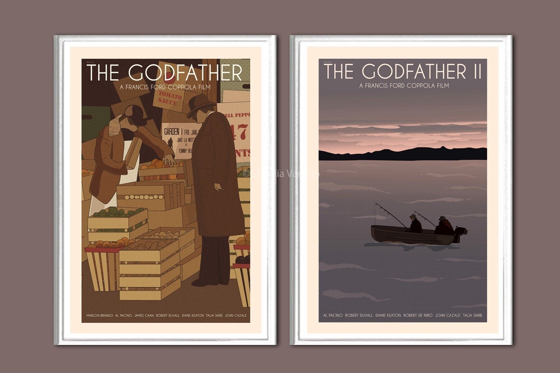 The Godfather 1 and 2 Movie Posters Bundle in Various Sizes - Etsy UK