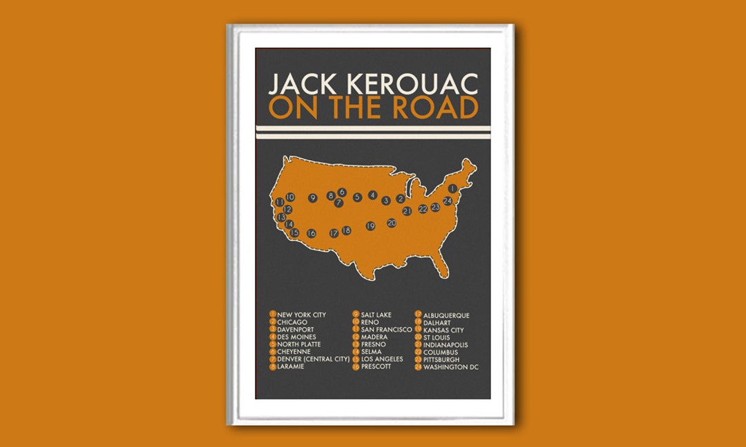 Poster on the Road Graphic Retro Print in Various Sizes - Etsy