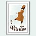Poster Winter Retro Print in Various Sizes - Etsy