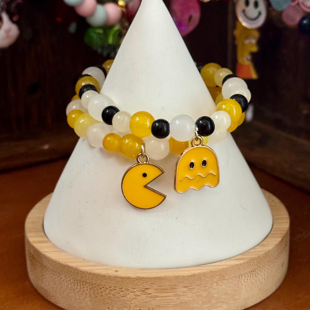 Pac-man Bauble Bracelet Stack - Etsy