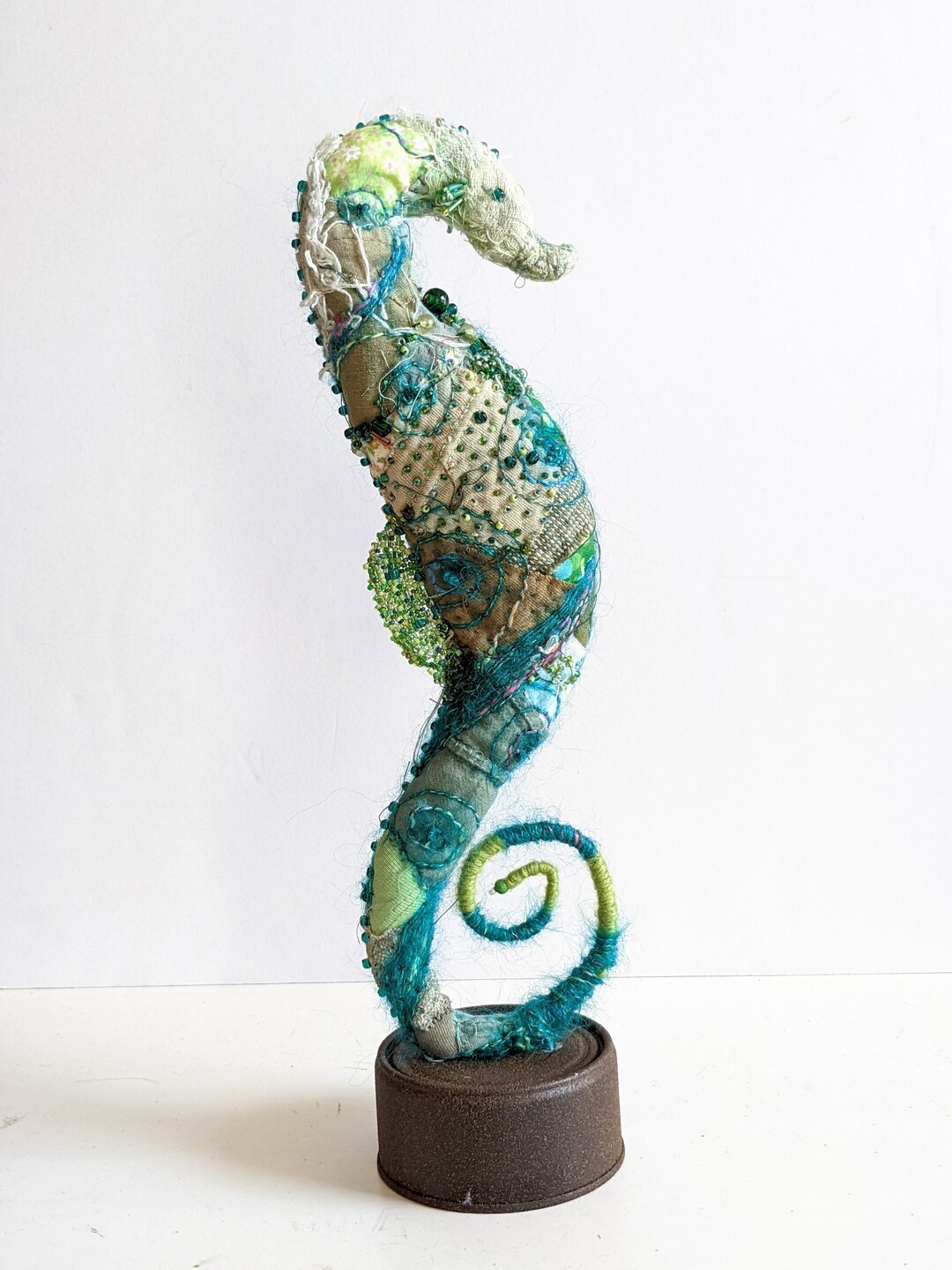 Seahorse, Art Doll, Soft Sculpture, Assemblage, Fiber Art, Collectible ...