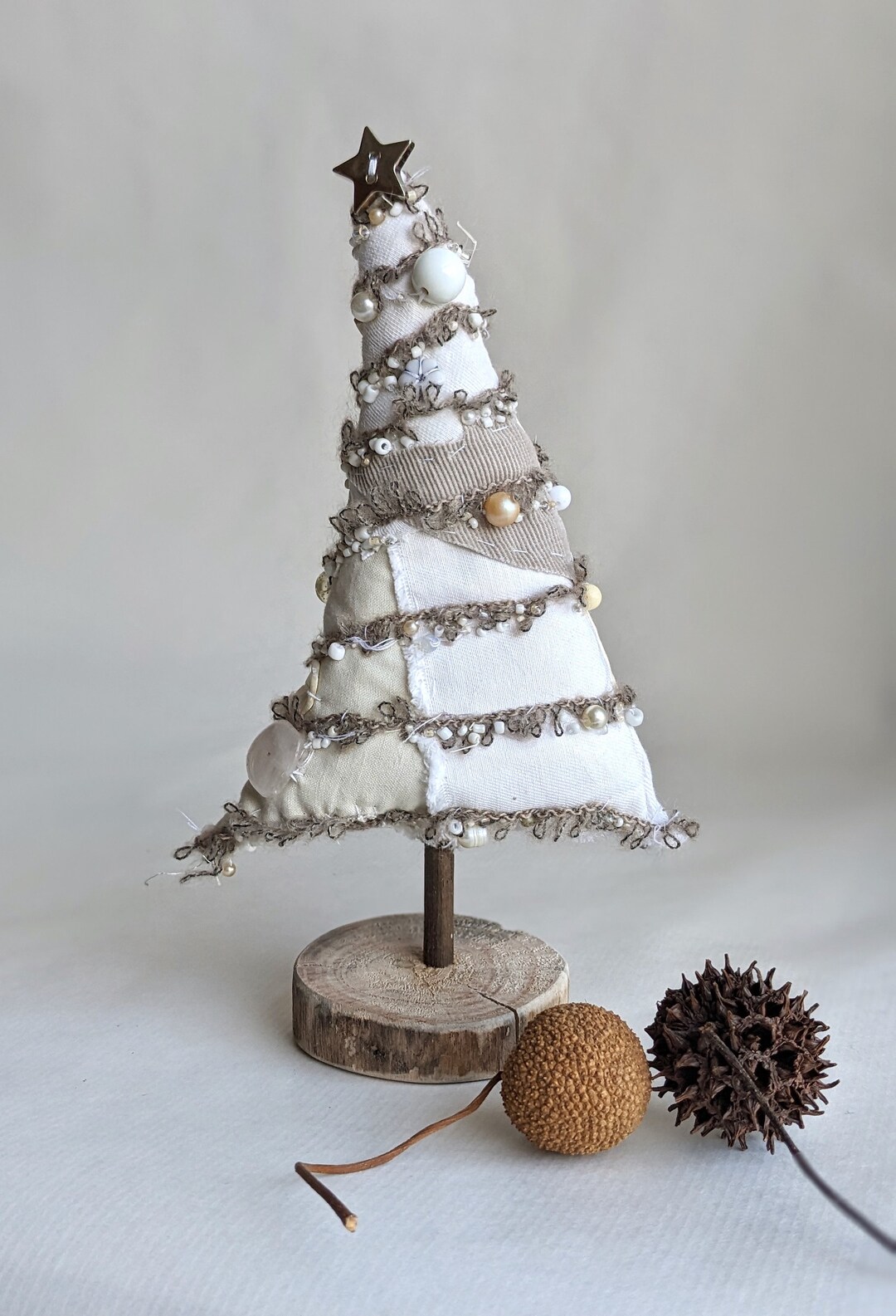 Handmade Fiber Art Christmas Tree | Soft Sculpture Holiday Decor, Tree ...