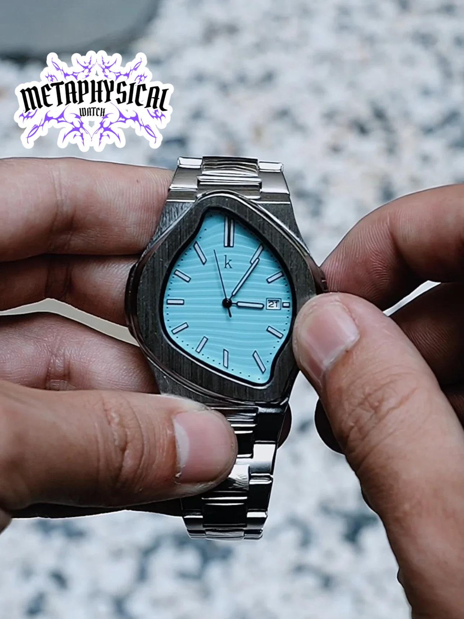 Melting Nautilus Watch Surrealist Art Timepiece Unique Nautical Design ...