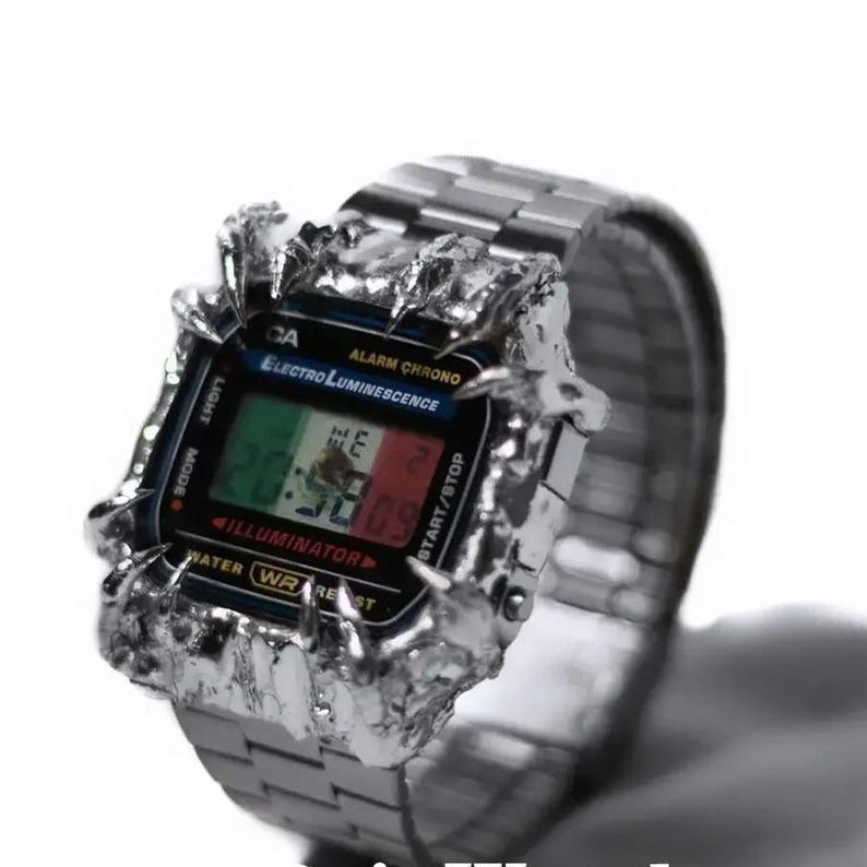 Custom Casio Watch Personalized Retro Timepiece Unique Streetwear ...