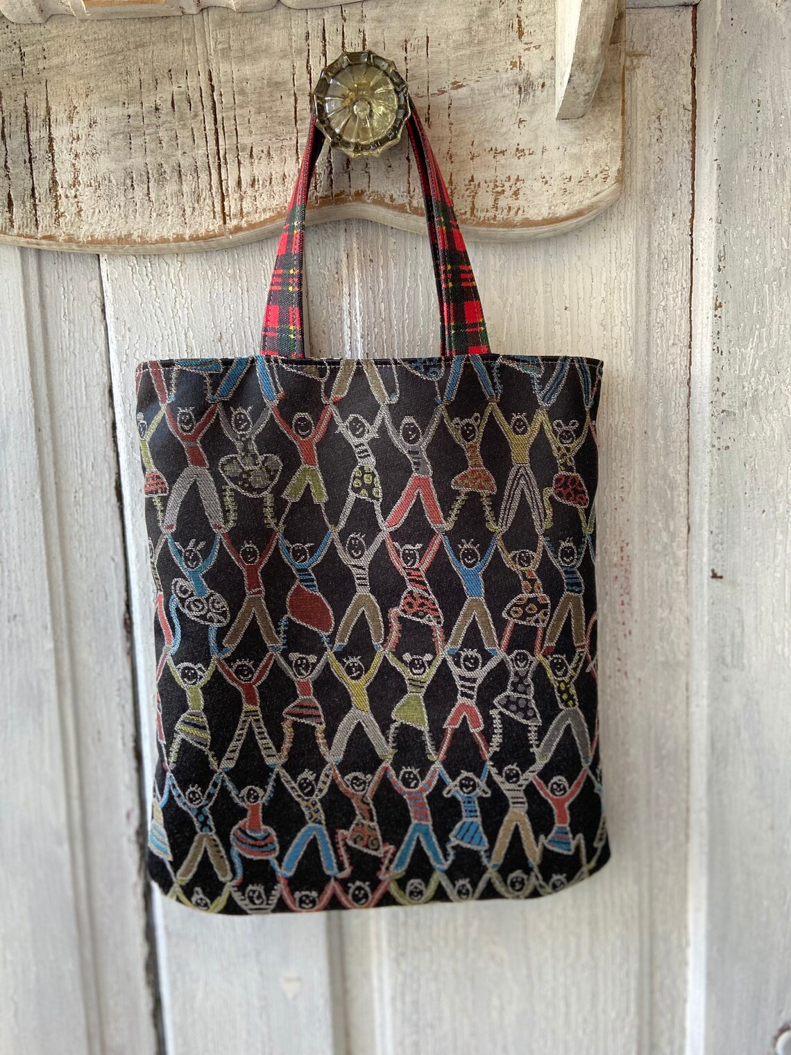 Quirky Small Size Tote Handbag Yarn Bag Sturdy Handmade Bag - Etsy