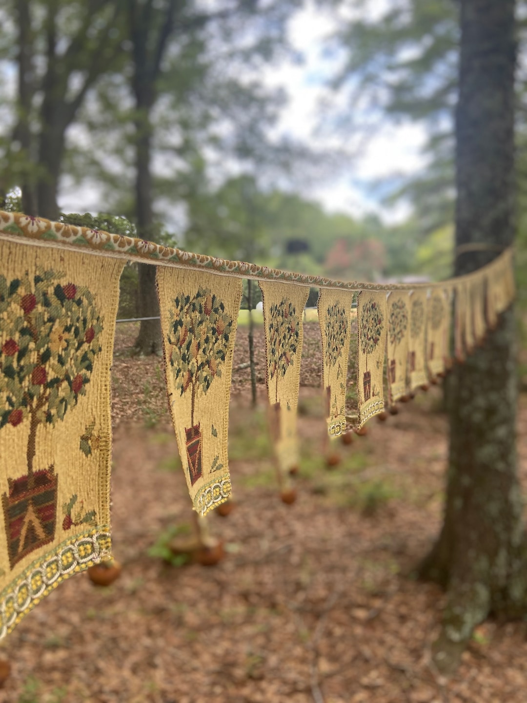 Fabric Bunting Banner Medieval Garland Festival Bunting Eclectic ...