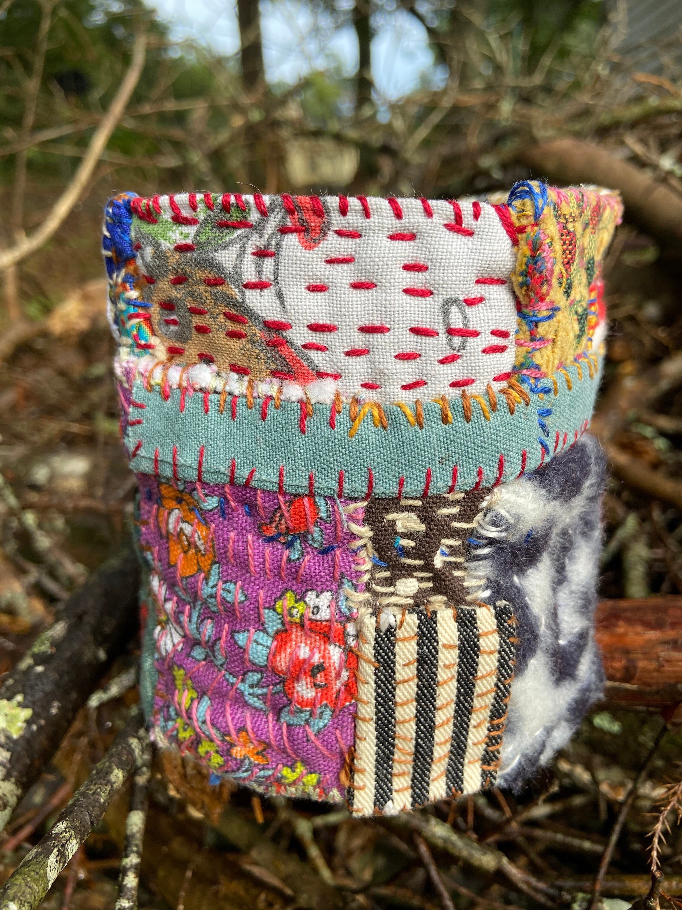 STITCH POT Fiber Art Stitch Vessel Textile Art - Etsy