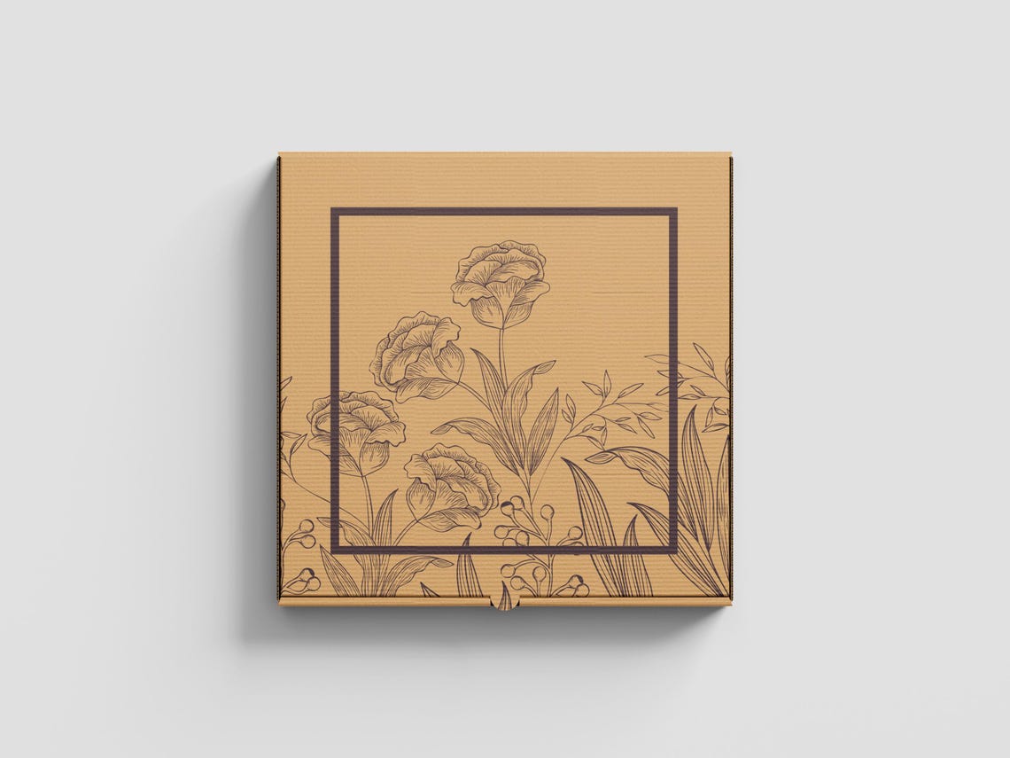 Customizable Pizza Box Premium Brown Square Box for Pizza Lovers ...