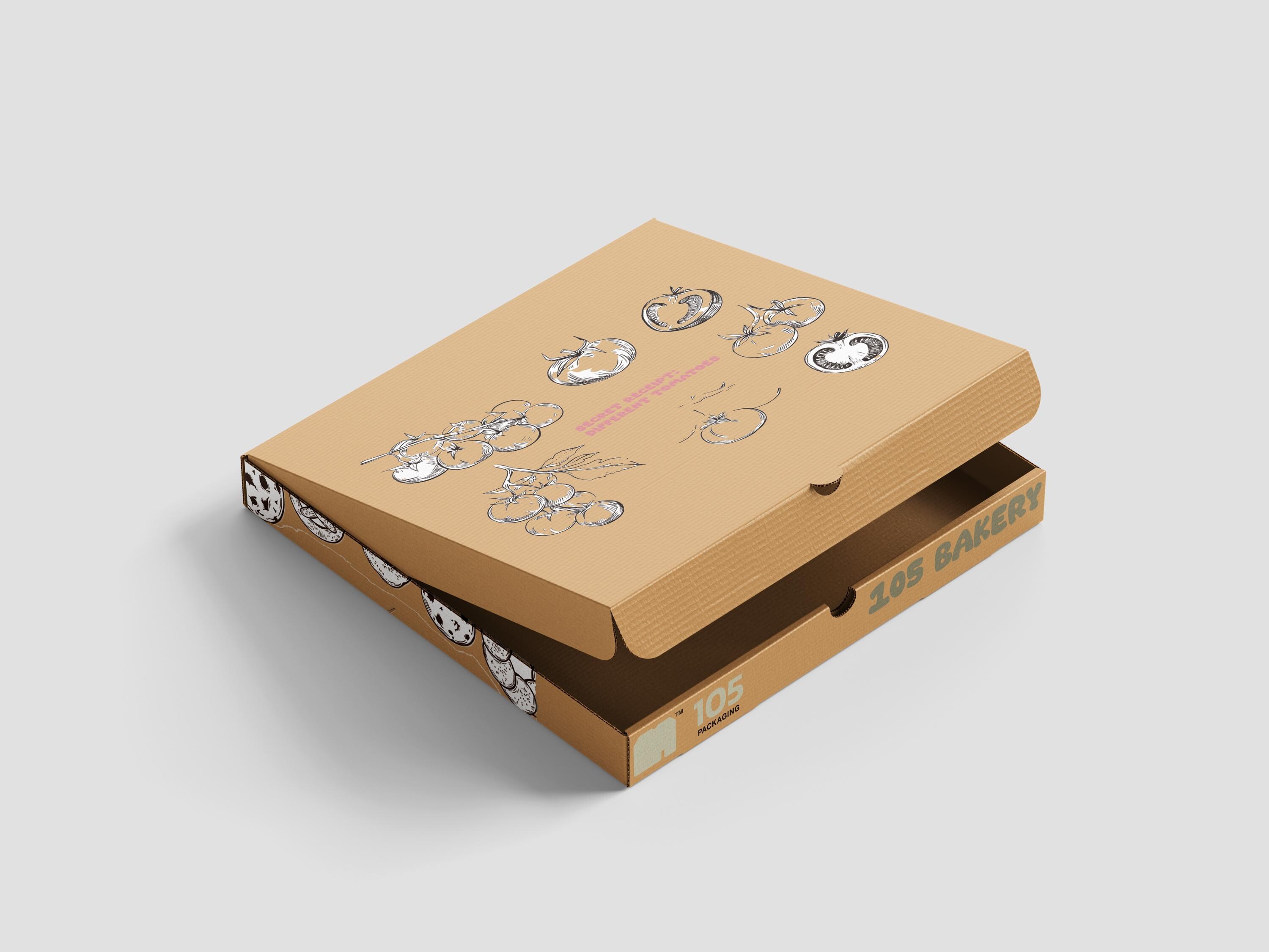 Customizable Pizza Box Premium Brown Square Box for Pizza Lovers ...