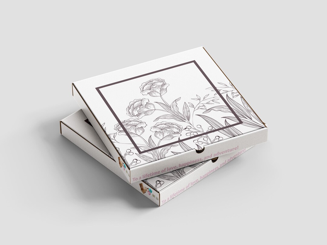 FULLY Customize Pizza Box High Quality for Wedding White Square Pizza ...