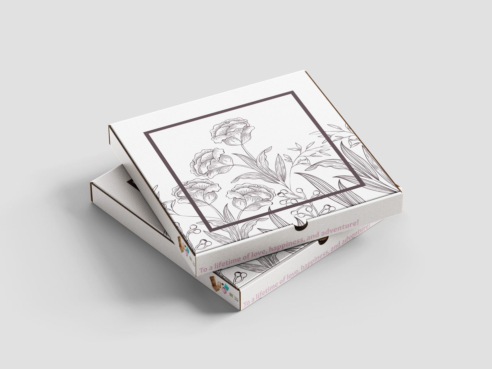 FULLY Customize Pizza Box High Quality for Wedding White Square Pizza ...