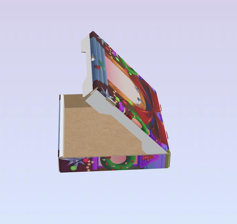 Pre-designed Christmas Pizza Box With Writable Blank Space Festive ...