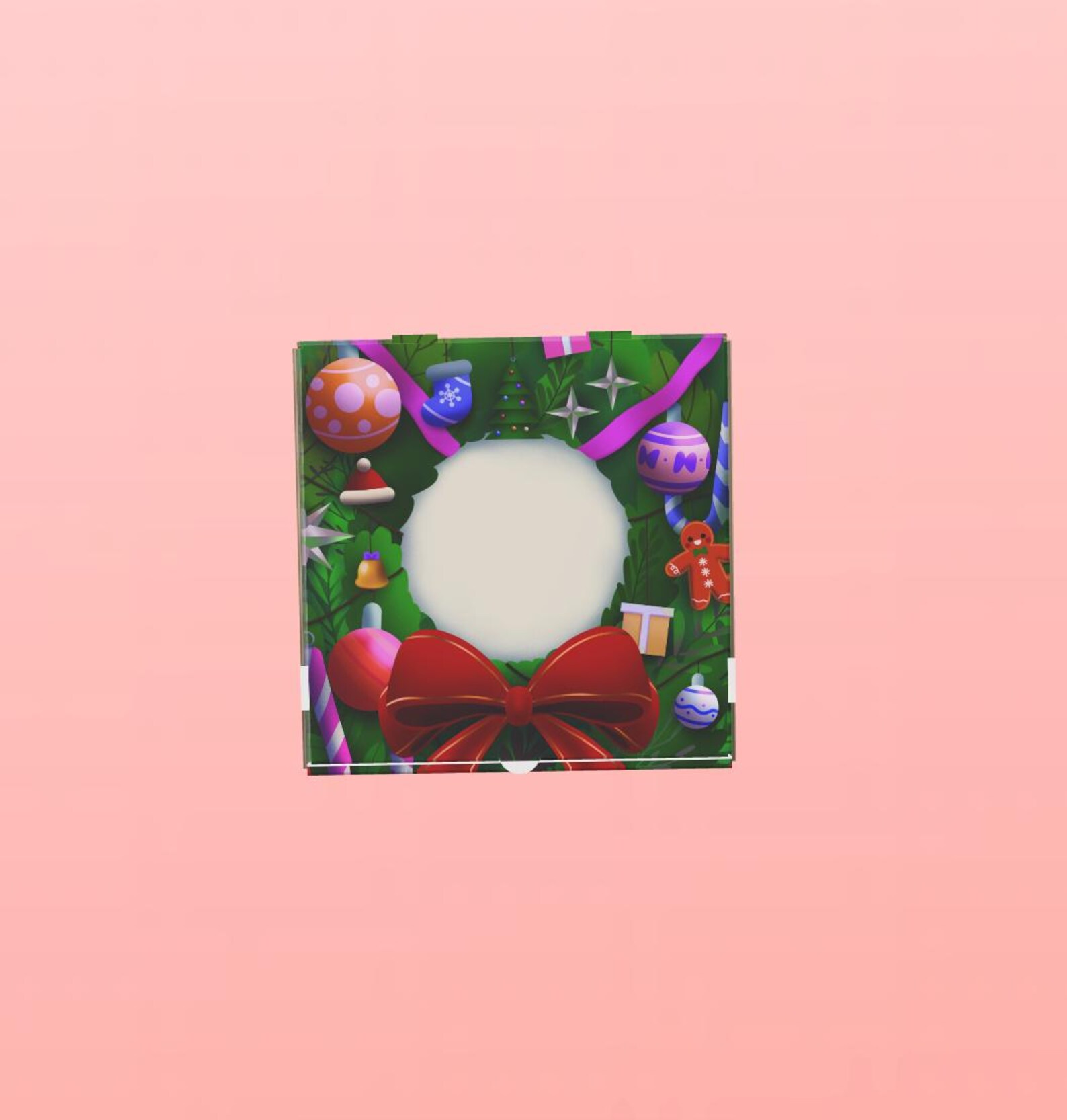 Pre-designed Christmas Pizza Box With Writable Blank Space Festive ...