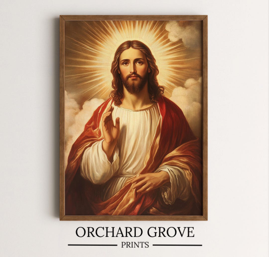 Loving Jesus Print Sacred Heart Print Jesus Christ Church Love Jesus ...