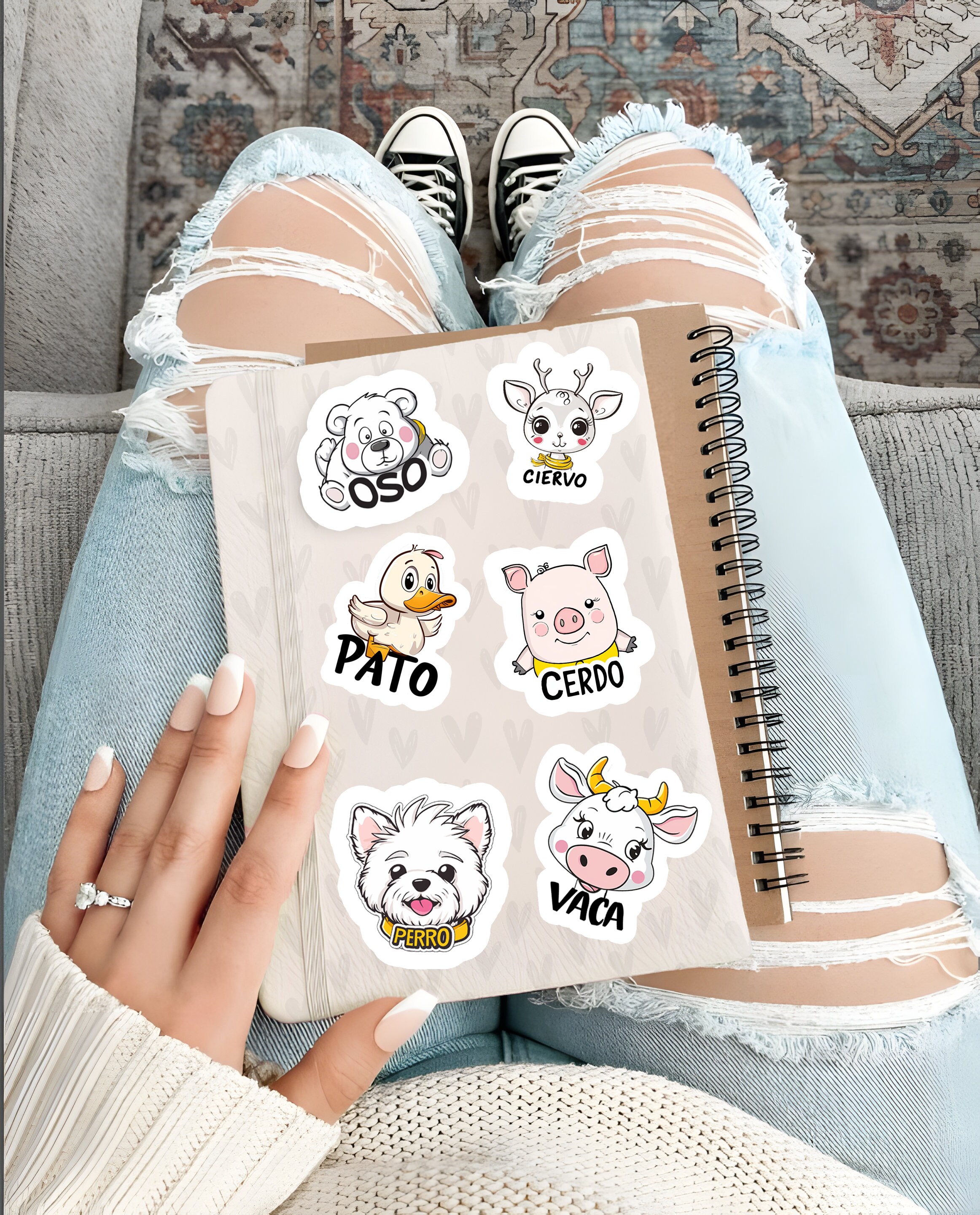 30 Cute Printable Animals in Spanish, Zoo Animals in Spanish, 30 ...