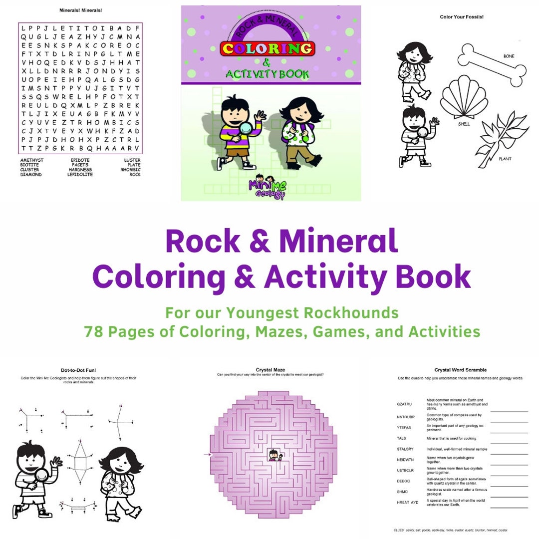 Rock and Mineral Coloring and Activity Ebook | Geology-themed Coloring ...
