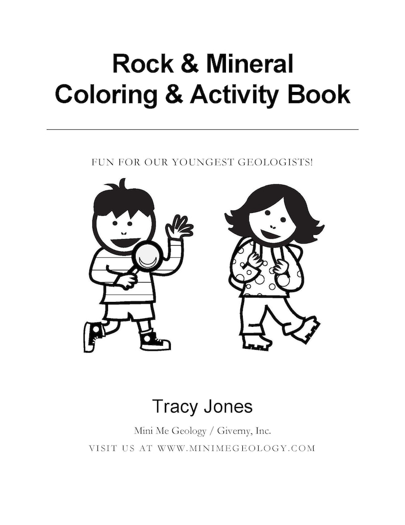 Rock and Mineral Coloring and Activity Ebook Geology-themed Coloring ...