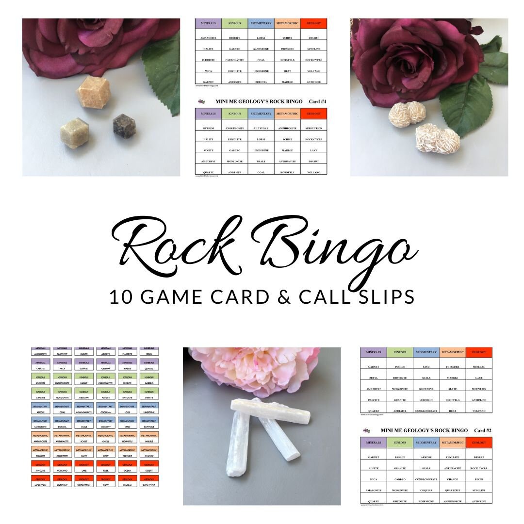 Rock Bingo Game - Created for Kids and Adults by the Geologists at Mini ...